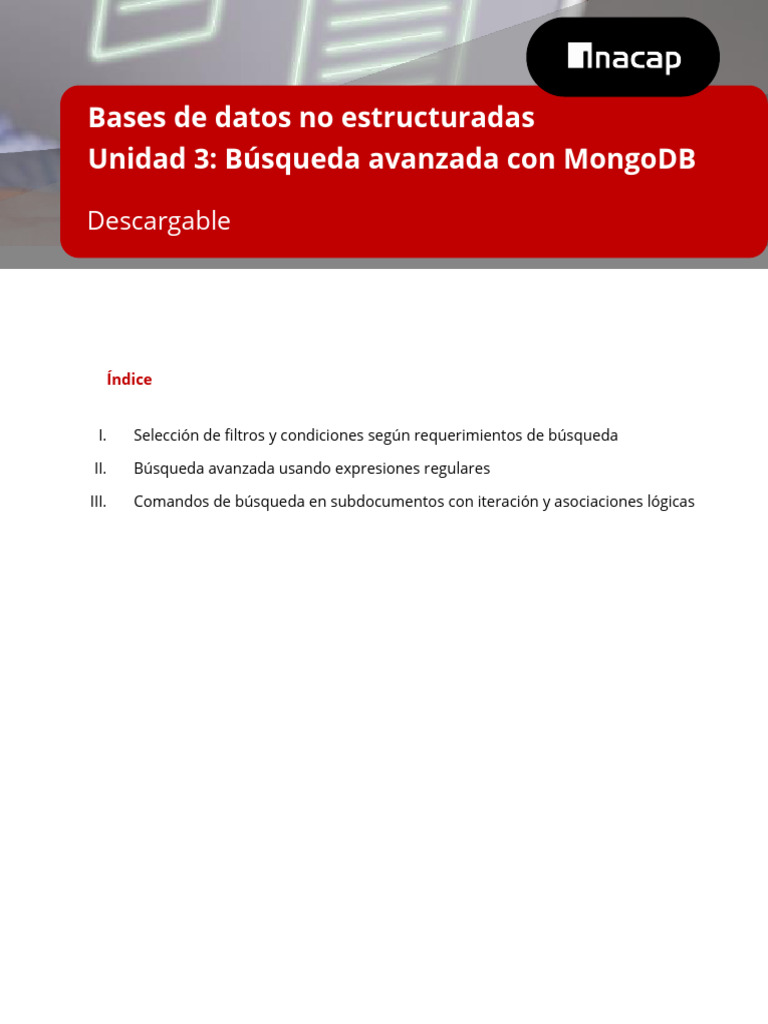 Tiev32 U3 S5 Lec | PDF | Mongo Db | Expresión regular