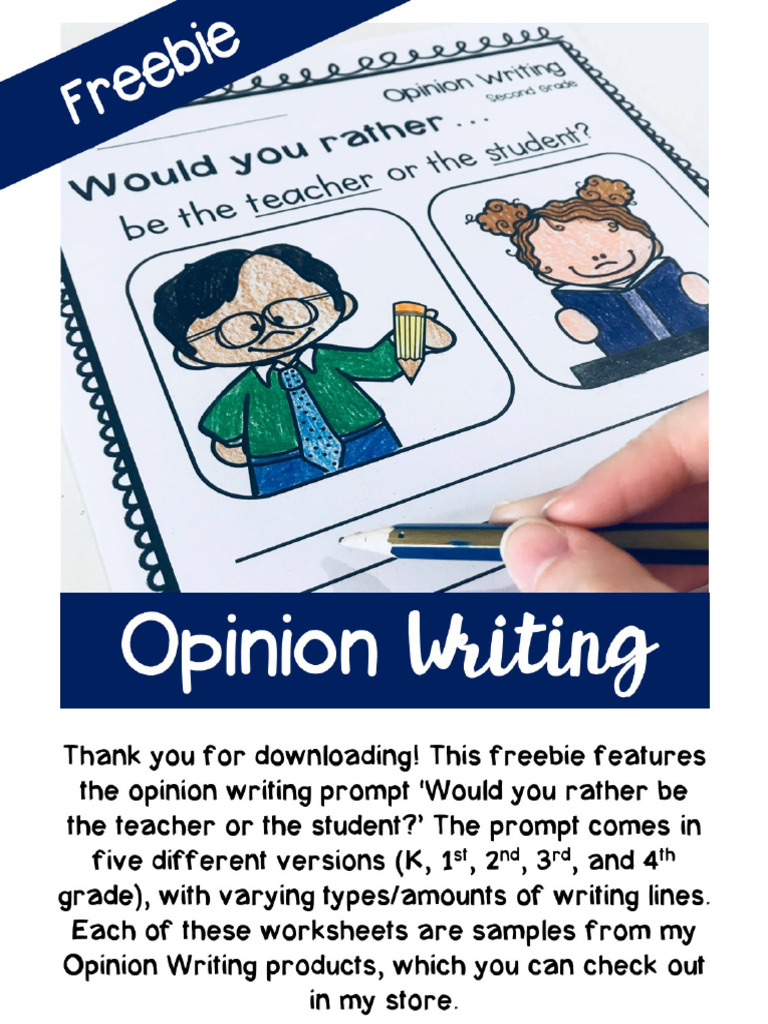 Opinion Writing Free Worksheet | PDF