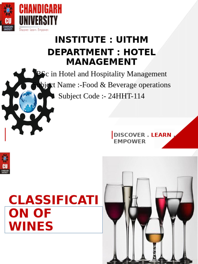 Wine Classification Guide for Students | PDF | Wine | Vintage