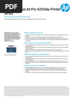 HP Color Laserjet Pro MFP 4303Dw Printer: Data Sheet | PDF | Image ...