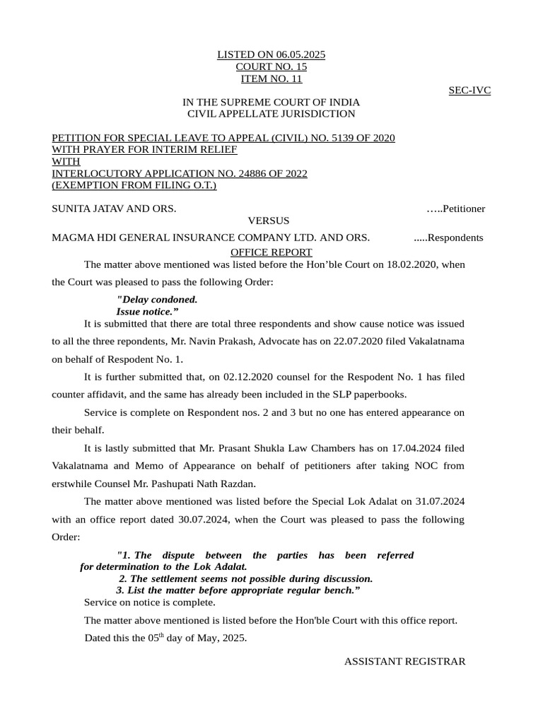 Or Sunita Jatav 06.05.2025 | PDF | Legal Procedure | Dispute Resolution