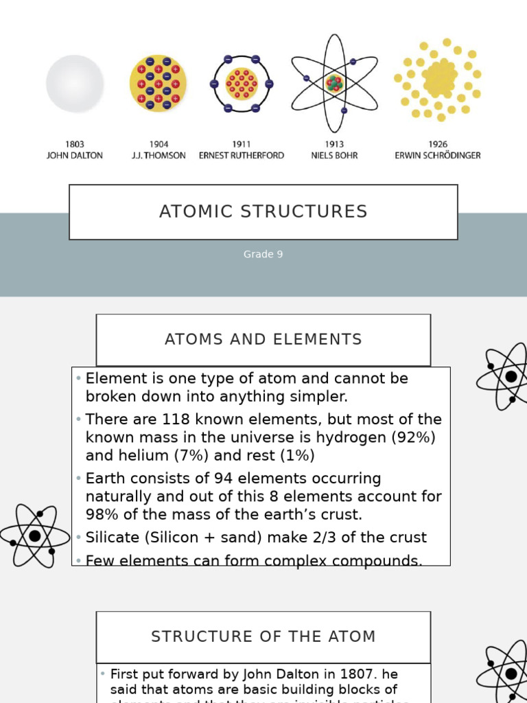Understanding Atomic Structures and Elements | PDF | Atoms | Proton