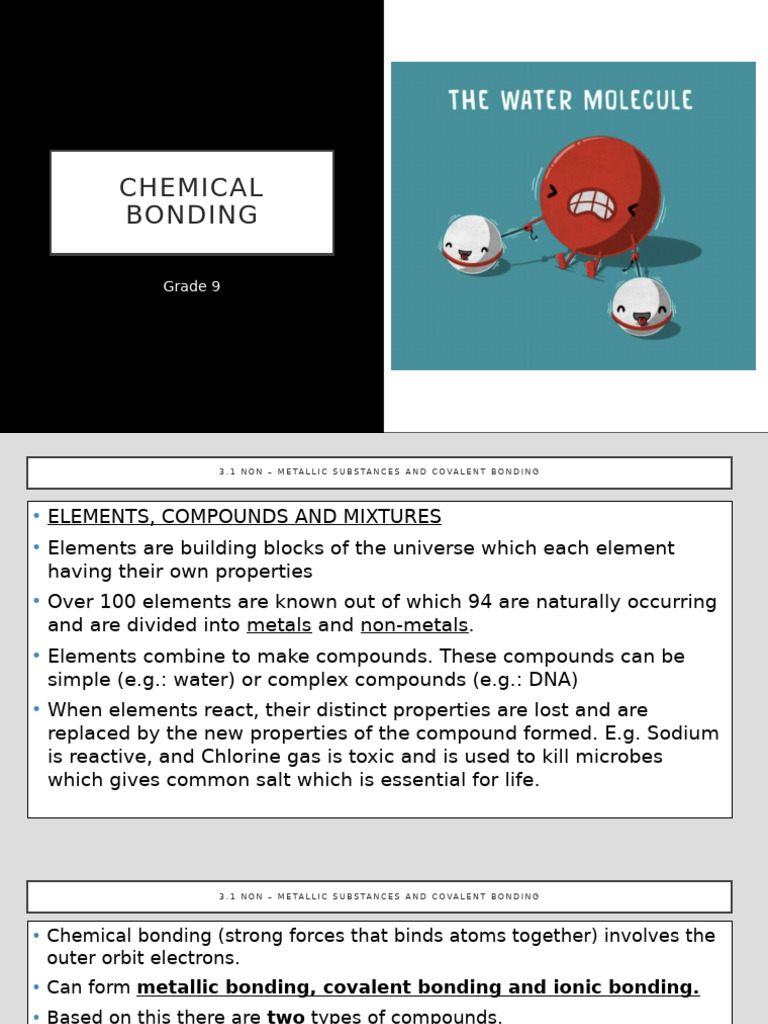 Chemical Bonding G9 | PDF | Ion | Chemical Compounds