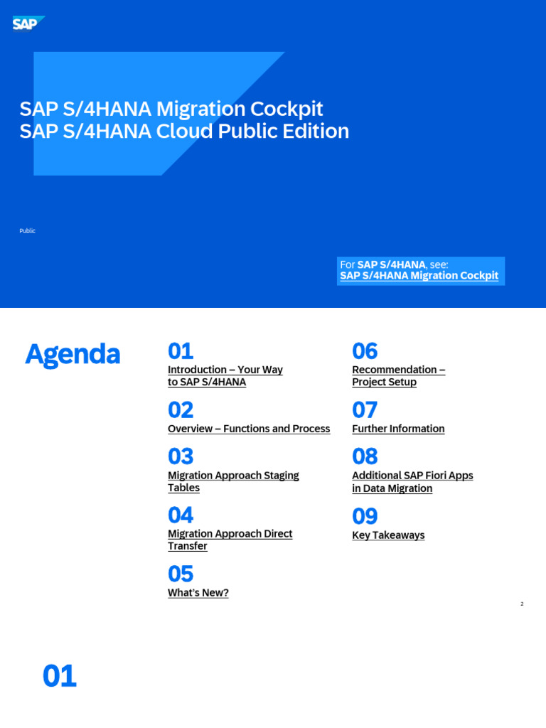SAP S - 4HANA Migration Cockpit - Migrate Your Data To SAP S - 4HANA Cloud Public Edition | PDF ...