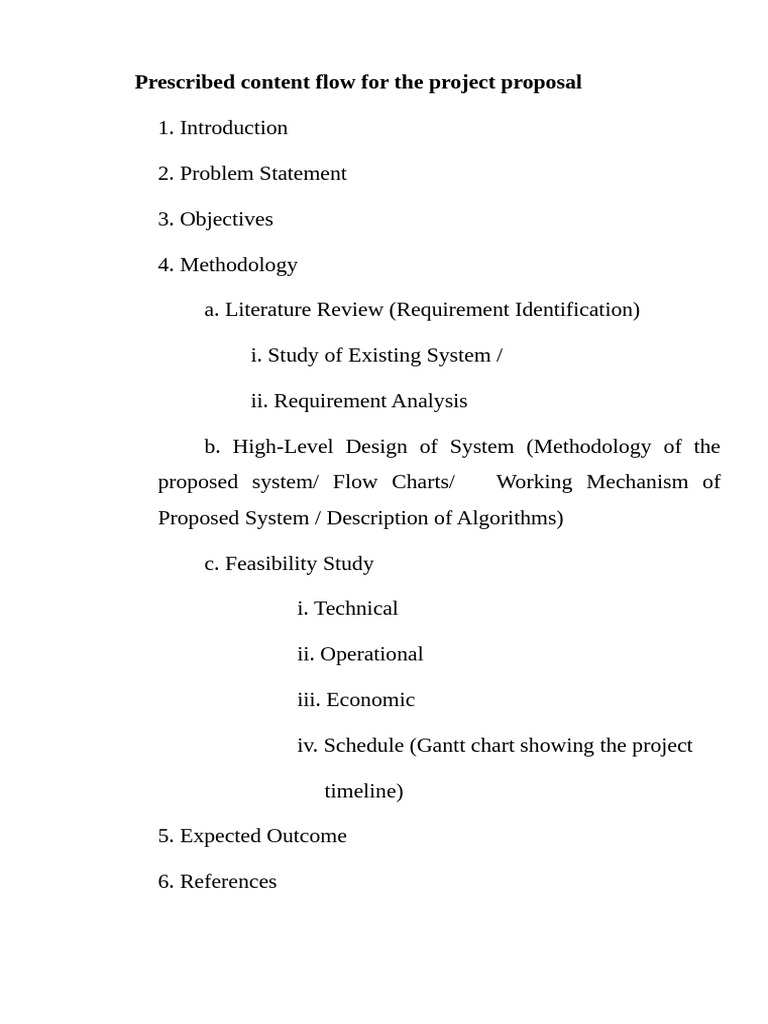 Format For Project Proposal - Final | PDF