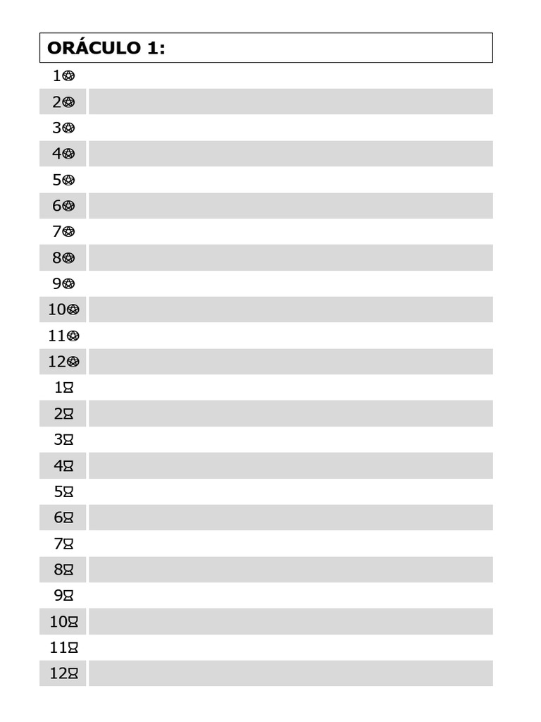 Oraculum Plantillas de Oraculos | PDF