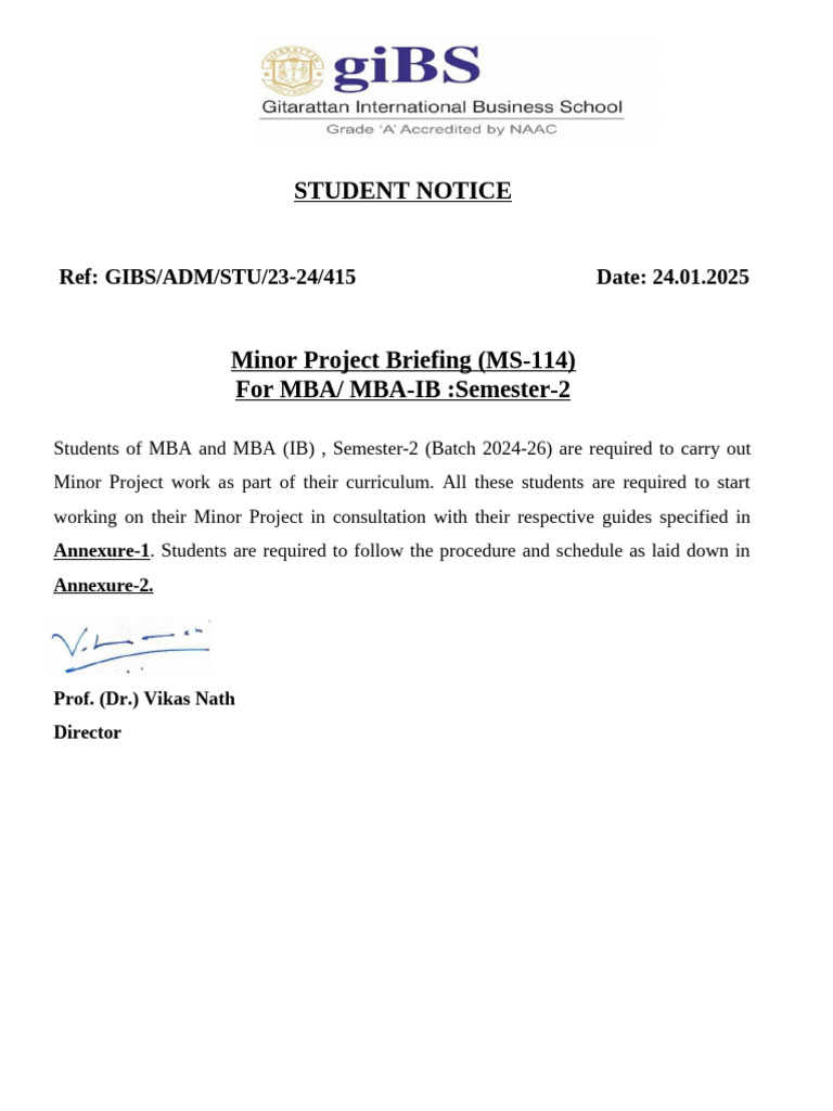 MBA Semester 2 Minor Project Guidelines | PDF | Statistics | Data Analysis