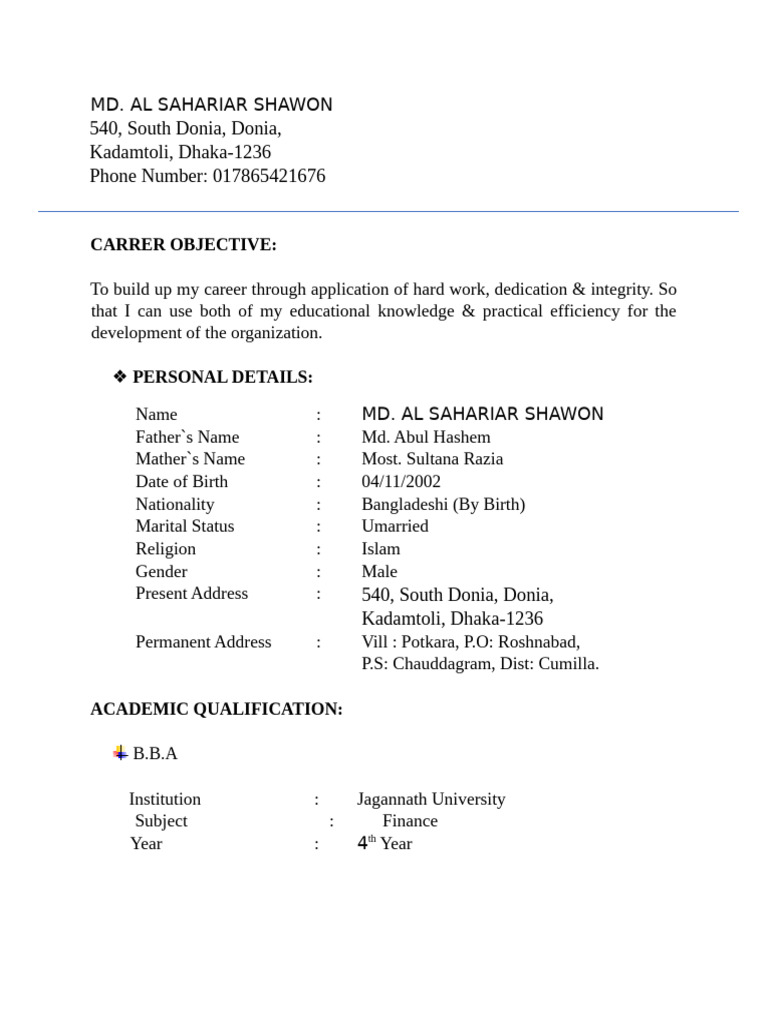 Md. Al Sahariar Shawon | PDF