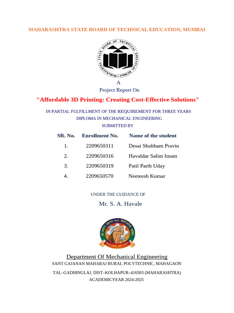 Mega Project Certificate and Index Parth | PDF | Sustainability | 3 D Printing