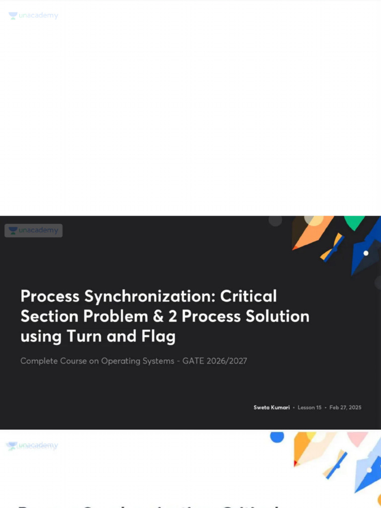Process Synchronization Critical Section Problem 2 Process Solution Using Turn and Flag With ...