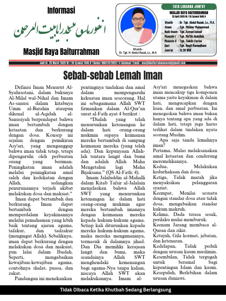 Informasi MRB Edisi 25 April 2025 | PDF