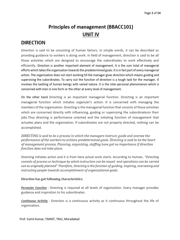 Unit 4 Principles of Management SK | PDF | Motivation | Motivational