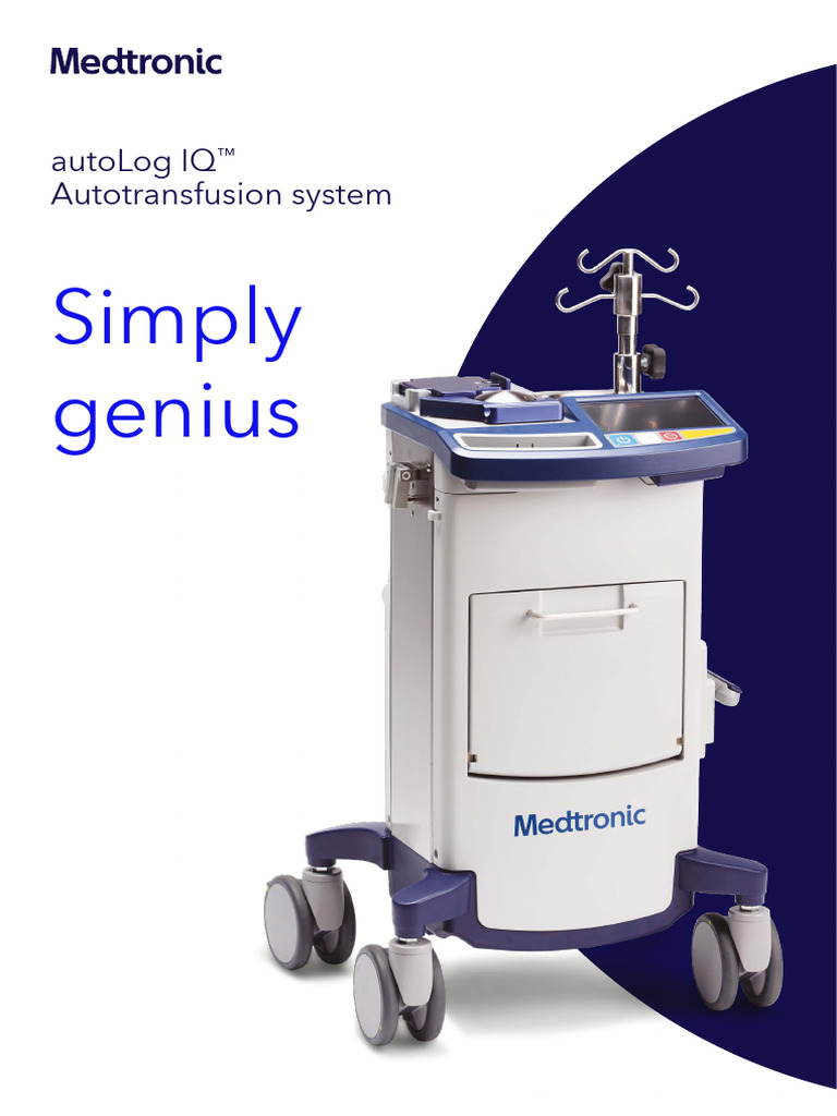 Autolog Iq Autotransfusion System Brochure | PDF | Vertebrates | Hematology