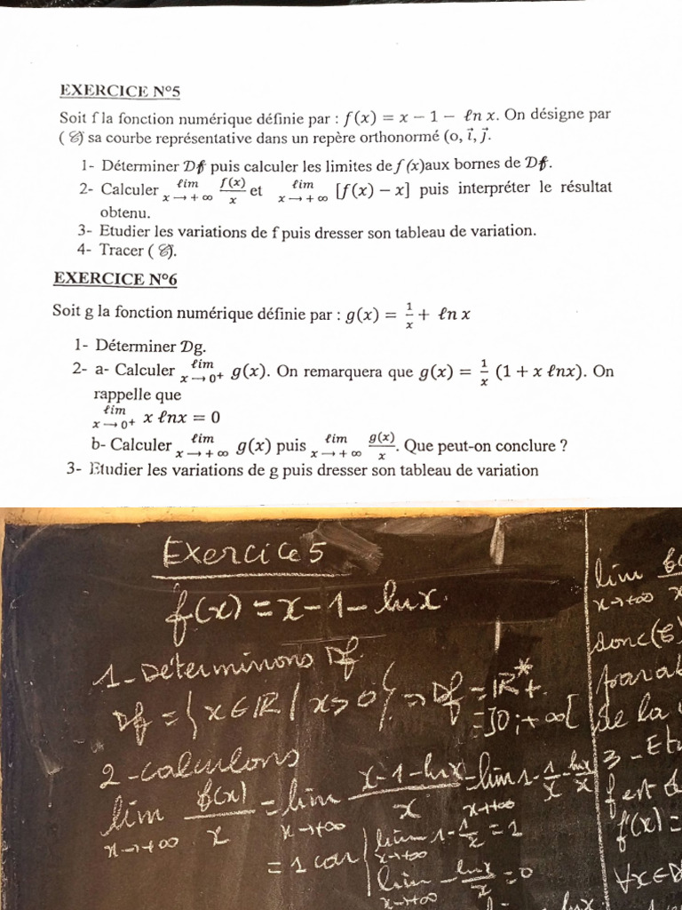 Fonction Ln Exo Et Correction | PDF