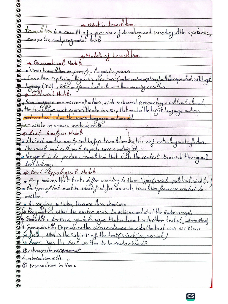 Translation S4 Summary | PDF
