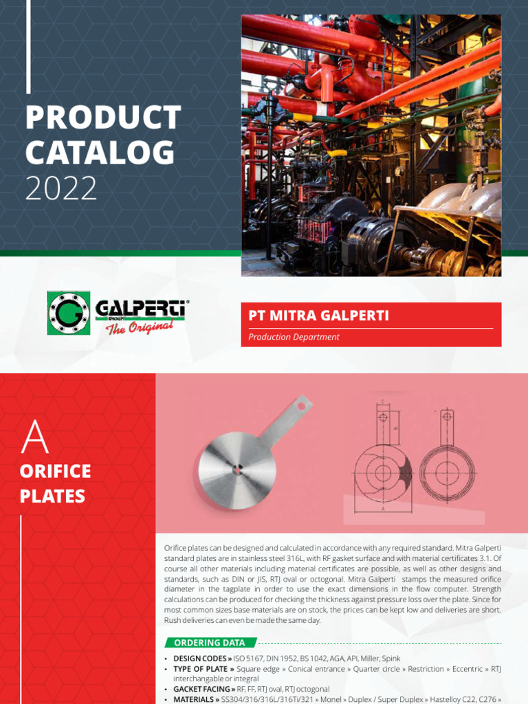 2022 Orifice Plates & Flanges Catalog | PDF | Pipe (Fluid Conveyance ...