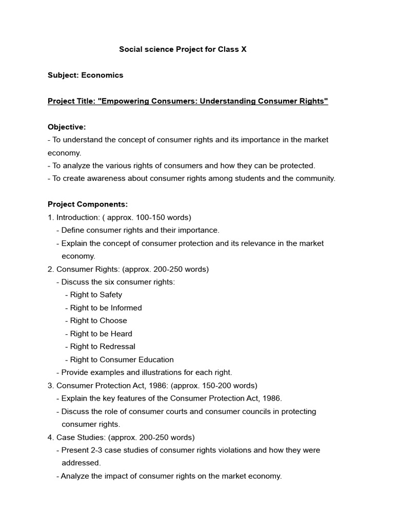 Social Science Project For Class X | PDF