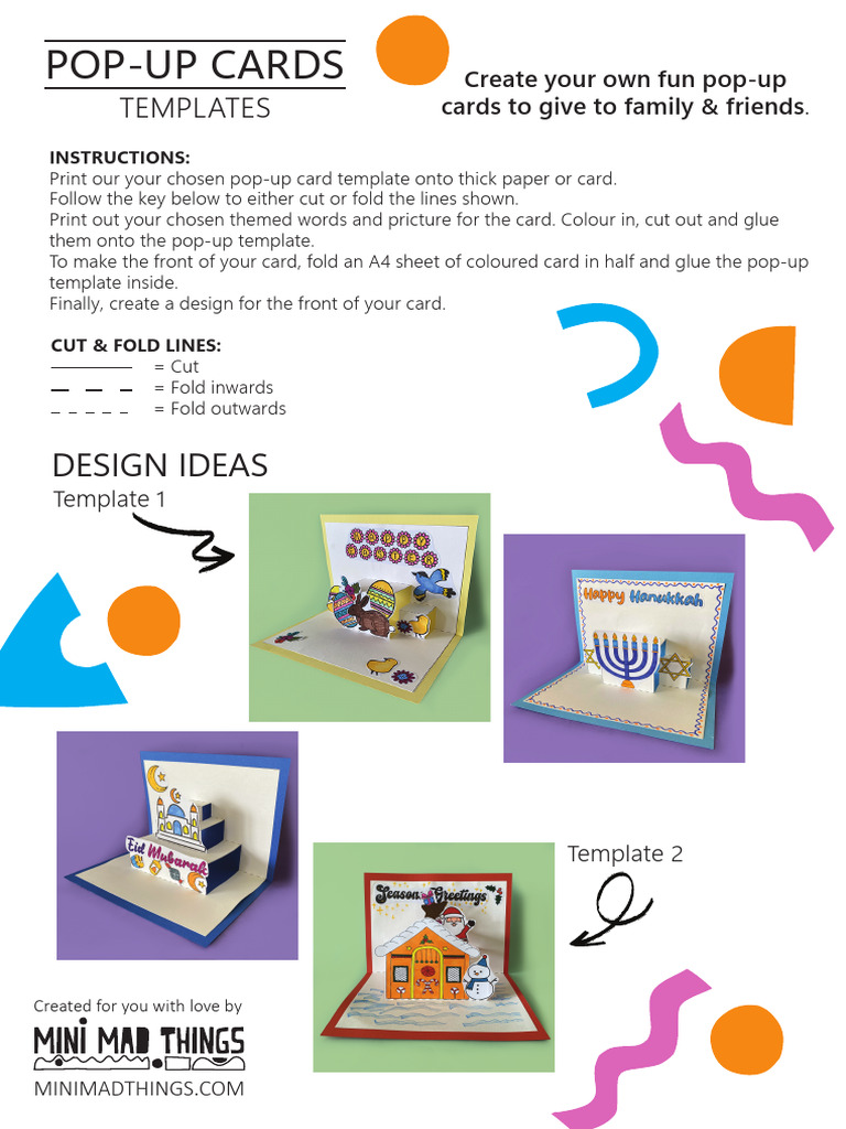 DIY Pop-Up Card Templates & Instructions | PDF