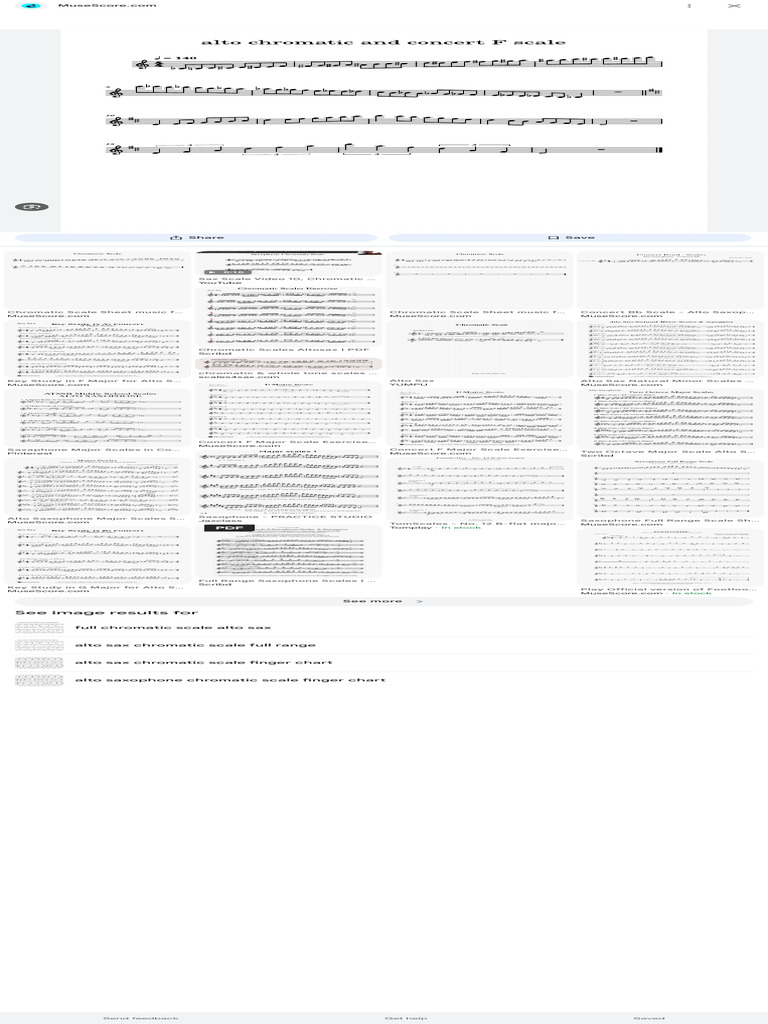 Chromatic Scale Alto Sax - Google Search | PDF | Saxophone | Scale (Music)