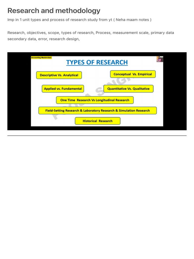 Research Methodology and Design Overview | PDF | Level Of Measurement ...