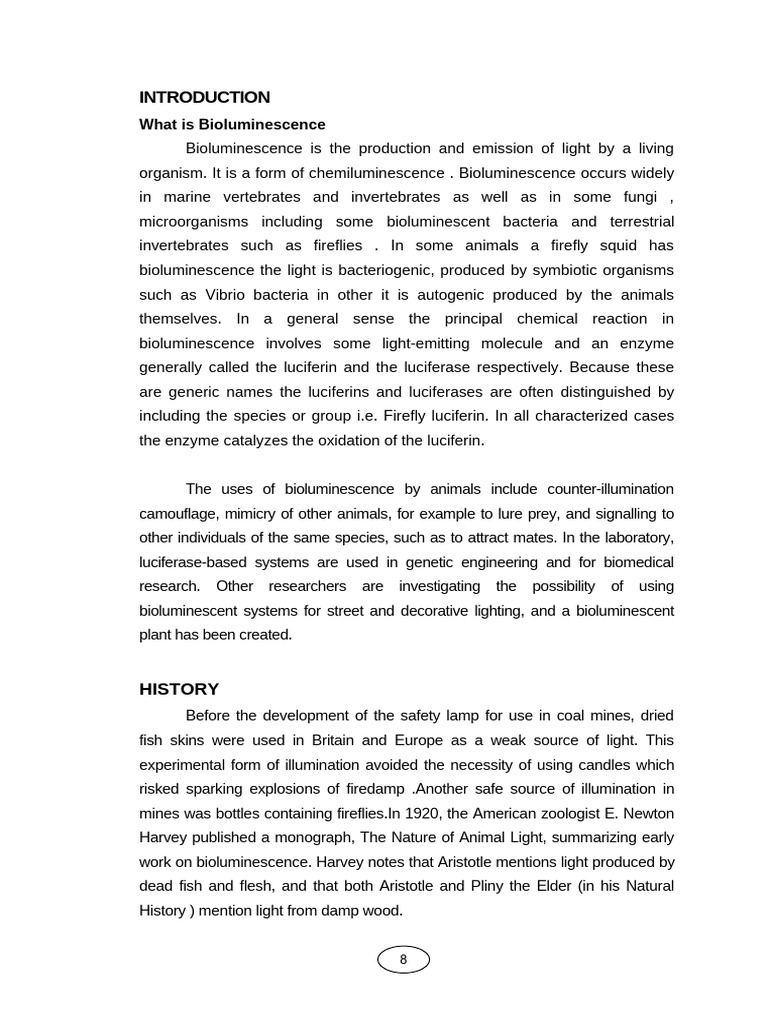 Biolumenescence Project | PDF | Zoology | Biology