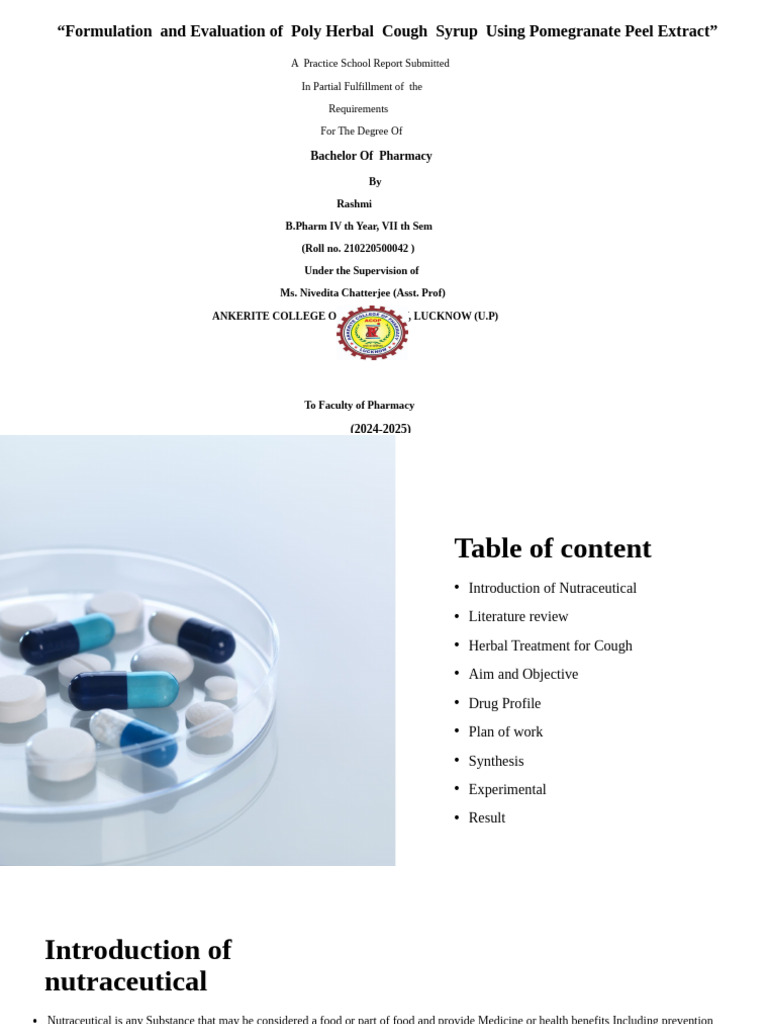 Poly Herbal Cough Syrup | PDF | Fennel | Nutraceutical