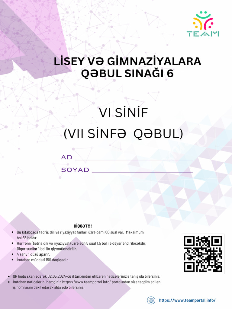 6-Cı Sinif LQS 6 | PDF