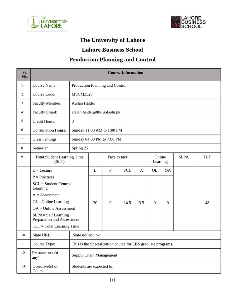 MSCM_Production Planning and Control | PDF | Lean Manufacturing | Inventory