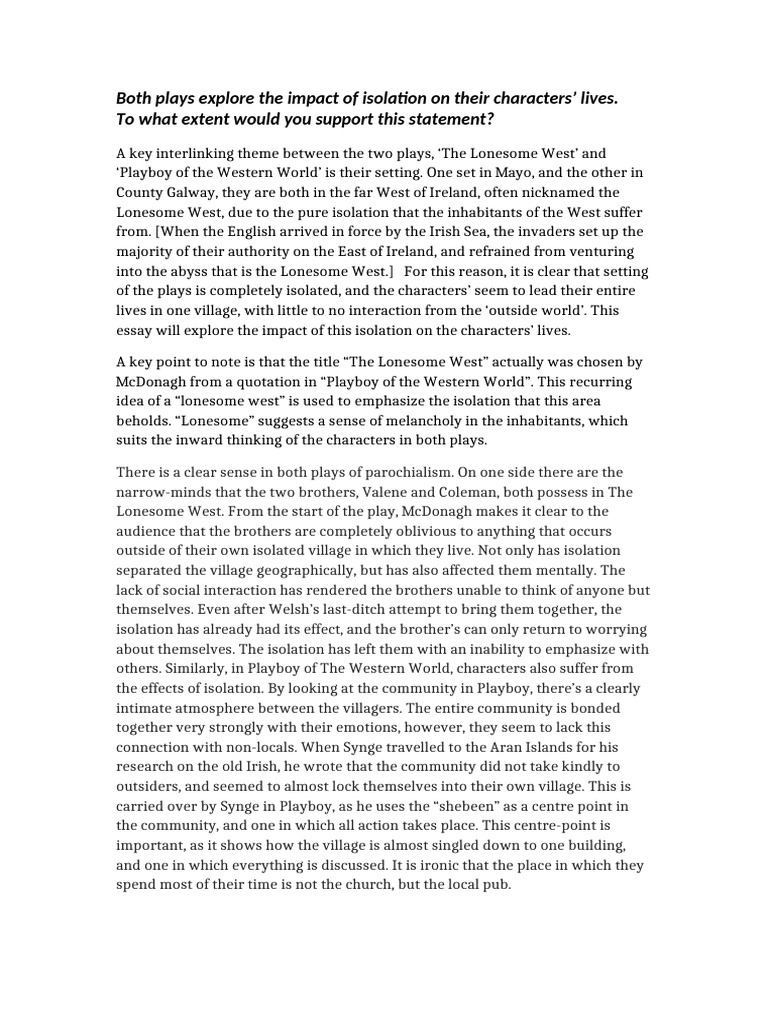 Irish Coursework Edit | PDF