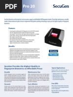 SecuGen WBF Driver Installer for U20_UPx Series (SG1-0033E-000) | PDF