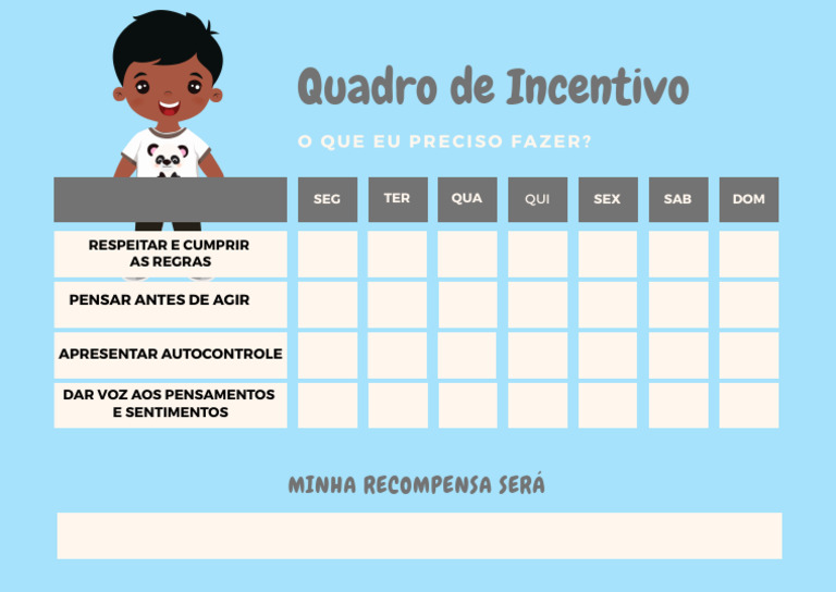 Blue and Purple Incentive Reward Chart (2) | PDF