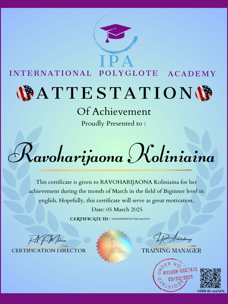 Ipa-Attestation Koly | PDF