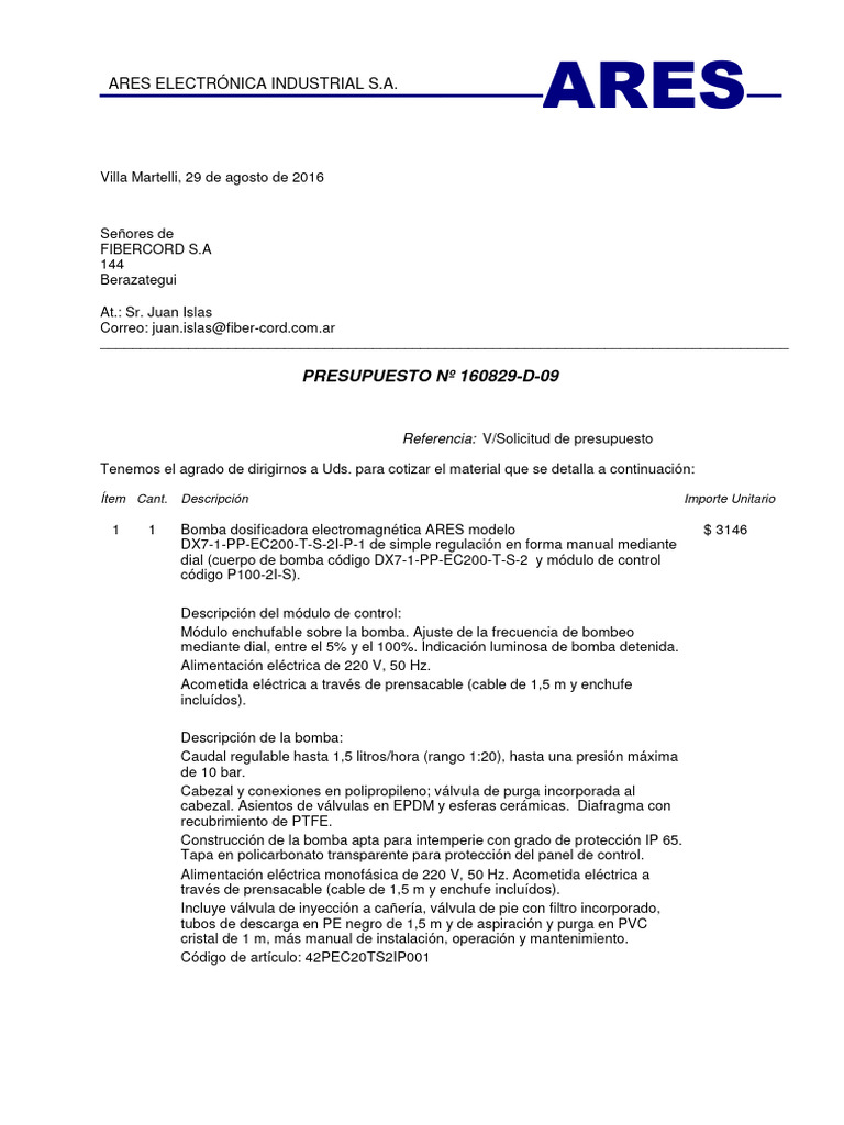 p160829 D 09 Bomba Ares | PDF