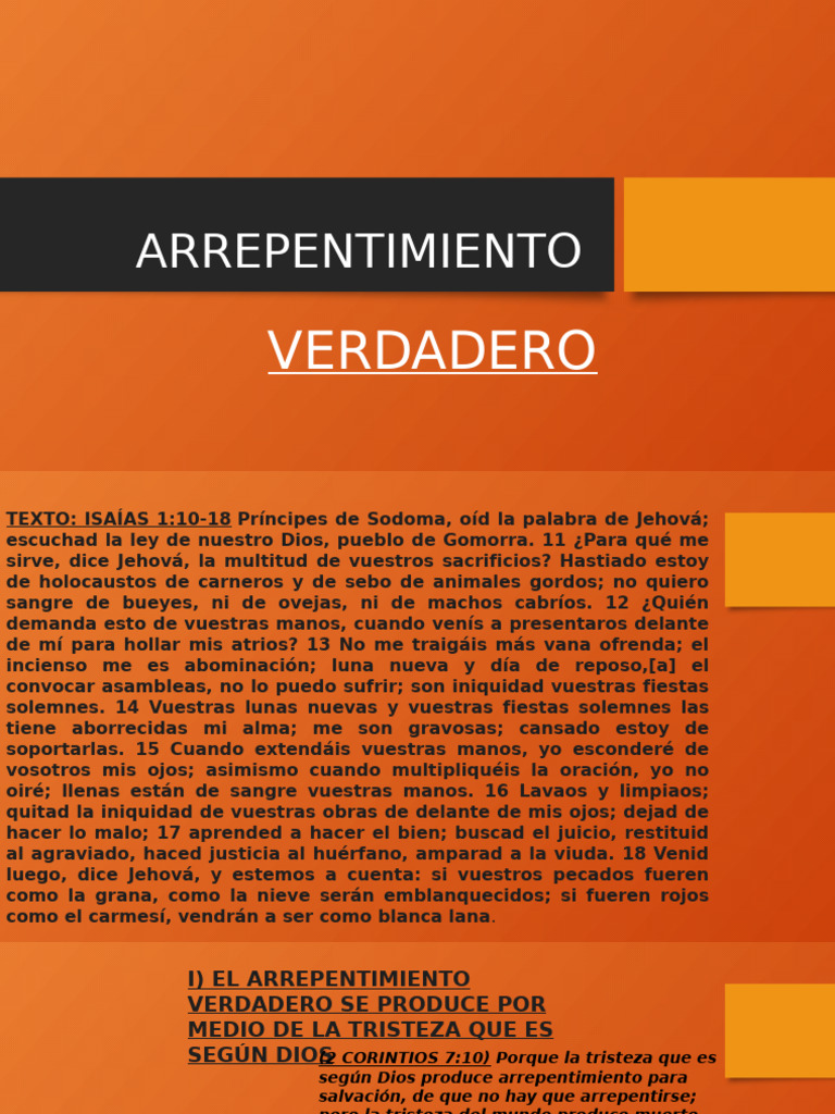 ARREPENTIMIENTO | PDF | Pecado
