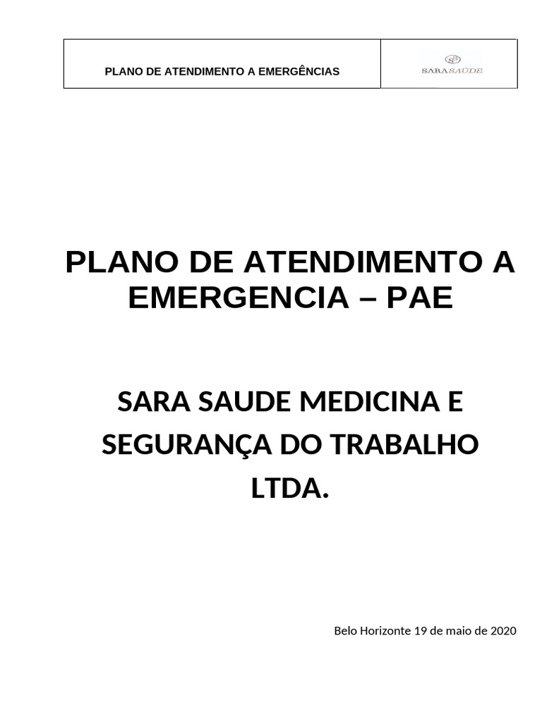 Modelo Pae para Terminaar Amanha | PDF | Primeiros socorros | Comunicação