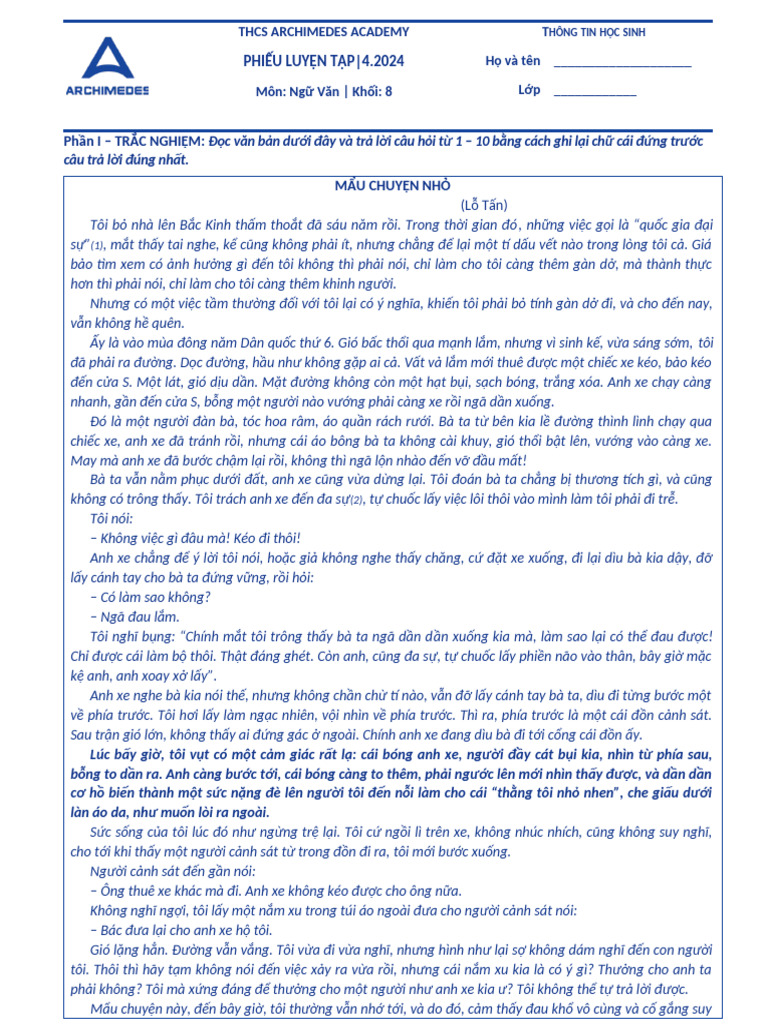 Mau Chuyen Nho | PDF