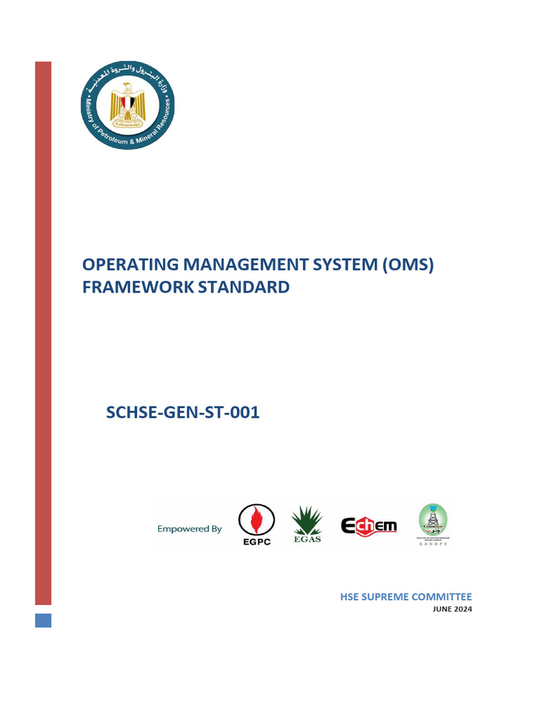 SCHSE GEN ST 001 Operating Management System OMS Framework Standard ...
