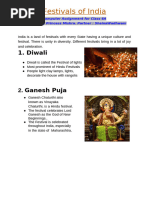 Festivals of India:Chart: Ugadi Festival Ganesh Festival Holi Festival ...