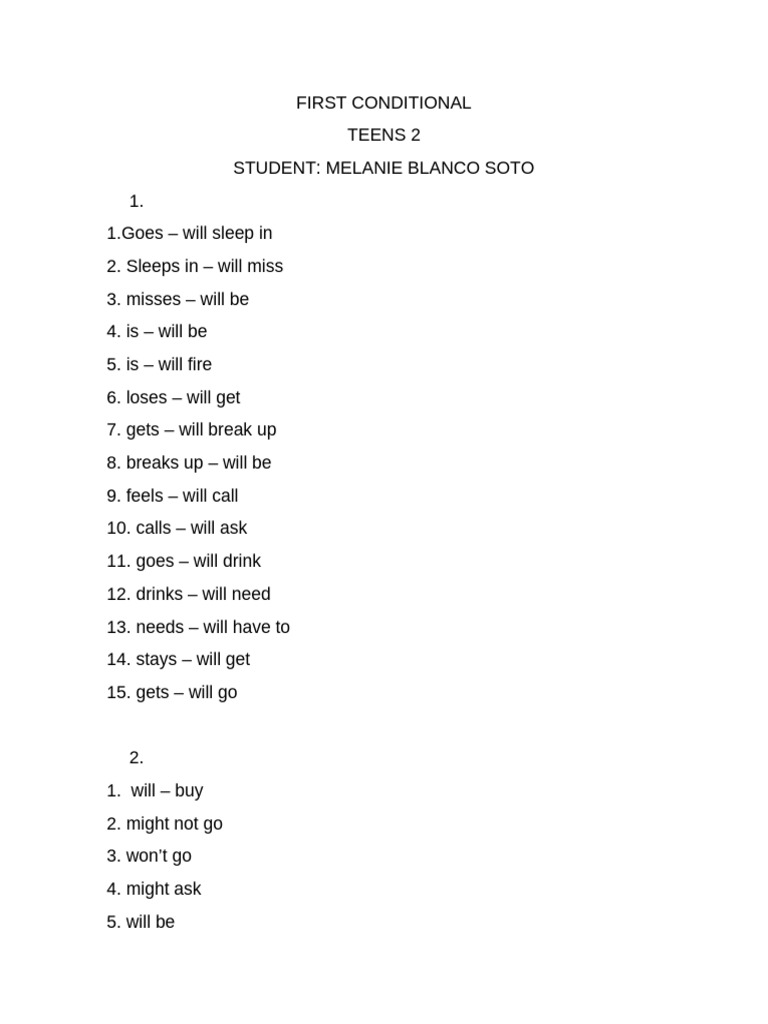 First Conditional | PDF