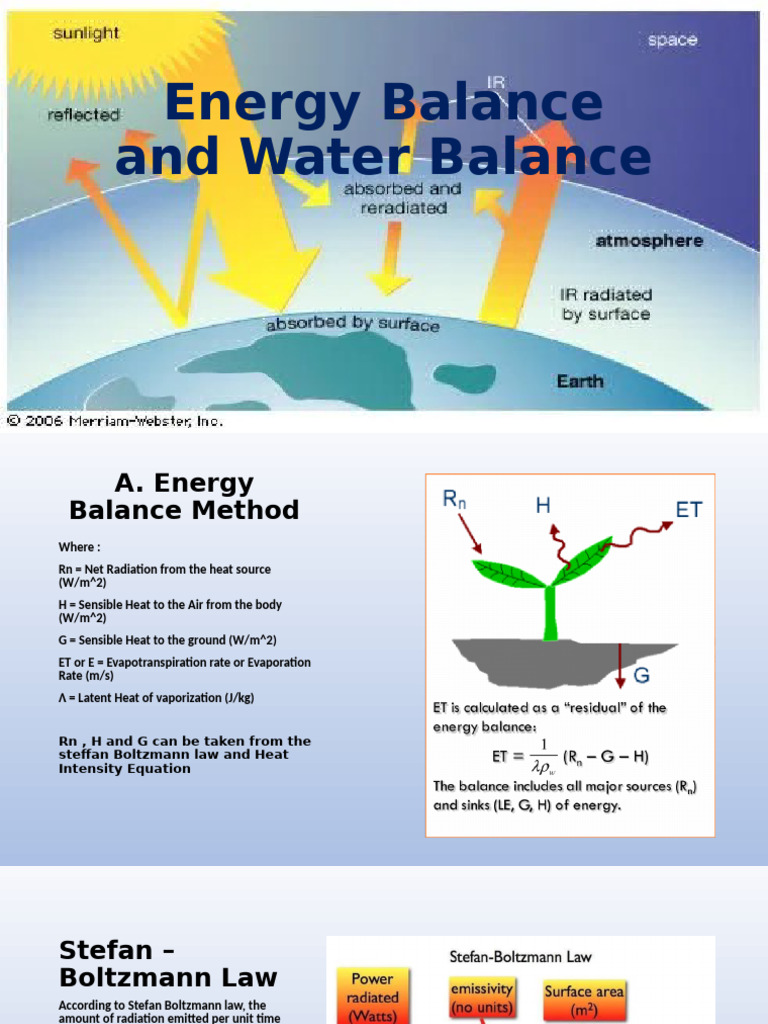Lesson 7 Energy Balance and Water Balance | PDF | Discharge (Hydrology ...