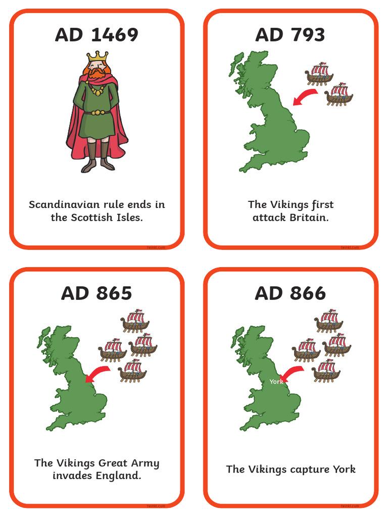 T T 2479 Vikings Timeline Cards - Ver - 5 | PDF