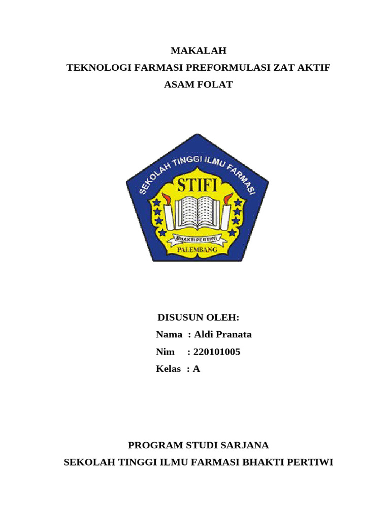 Aldi Pranata - Preformulasi Asam Folat | PDF