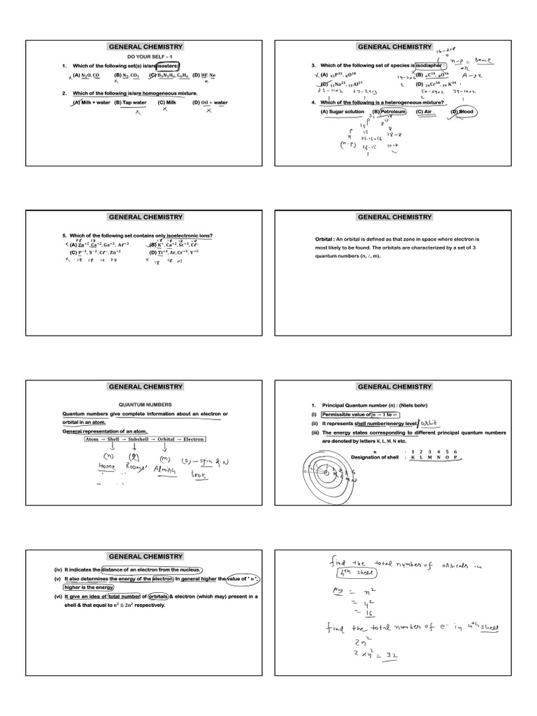 Inorganic Chem - L-02 (Class Notes) - Quantum No., Pauli N+L Rule ...
