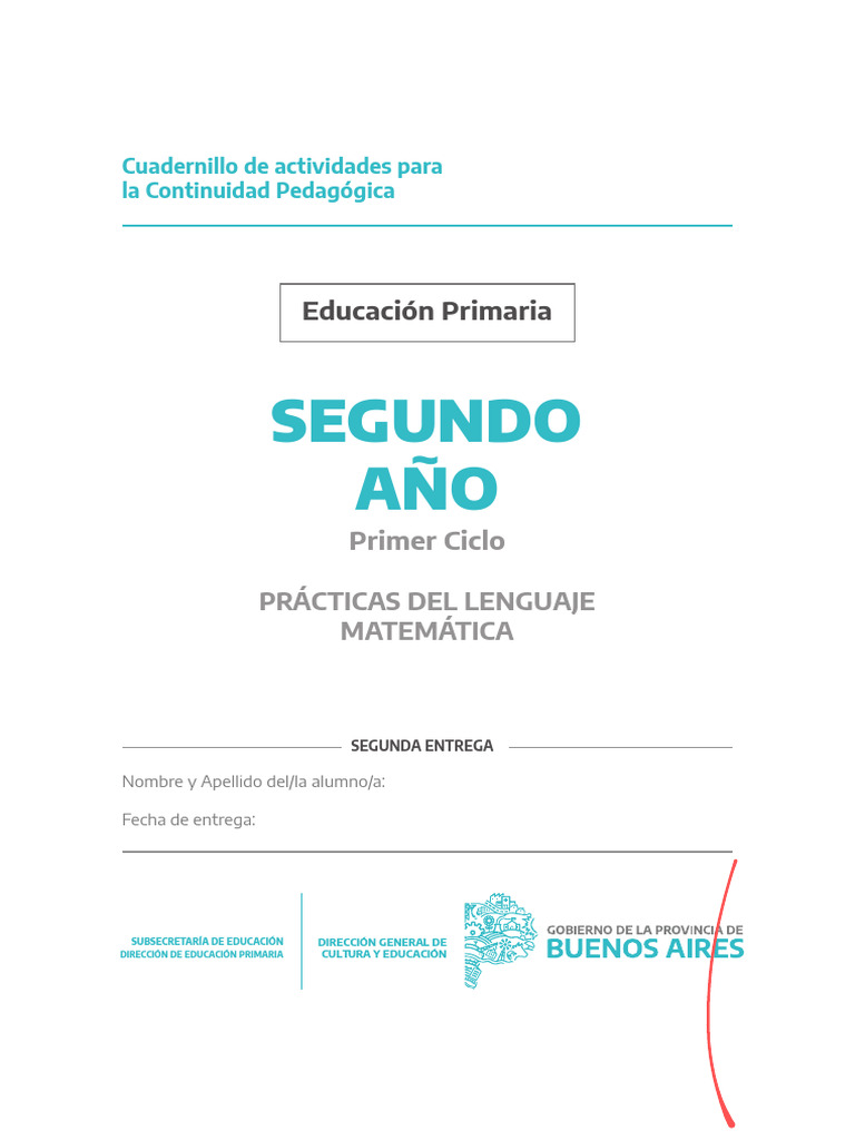 2da Entrega Primaria 2do Matemática | PDF | Educación primaria