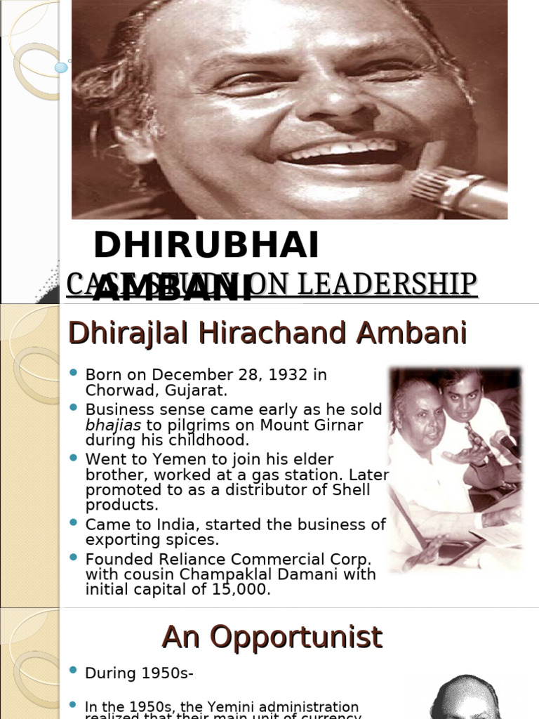 Leadership D Ambani | PDF | Economies