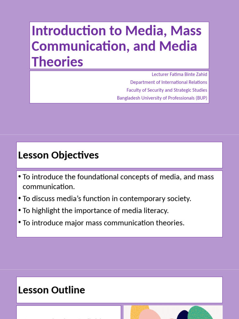Lesson-1&2-Introduction To Media, Mass Communication and Media Theories ...