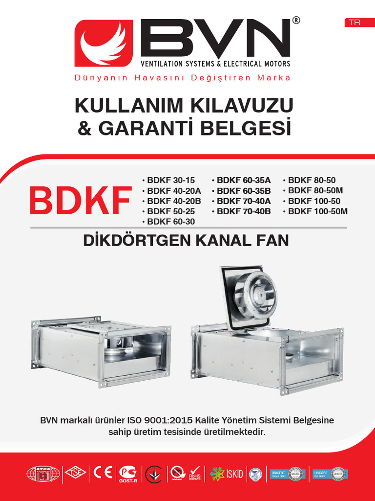 BDKF-DİKDÖRTGEN-KANAL-FAN | PDF