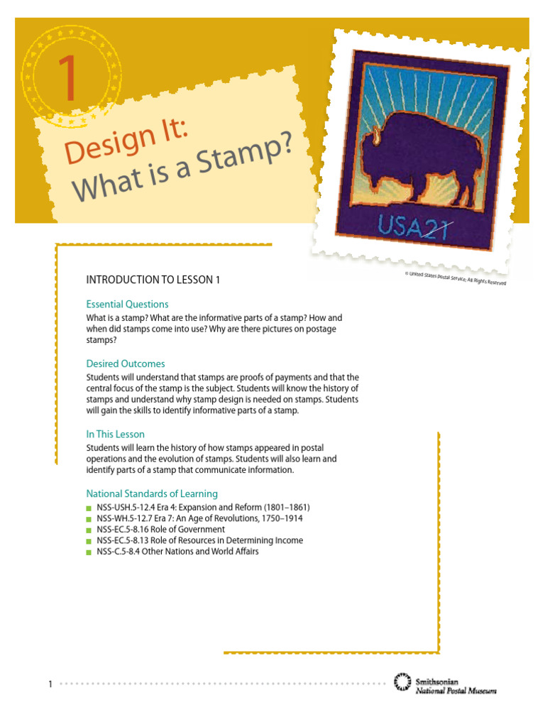 design-it-lesson-1 | PDF | Postage Stamp | Mail