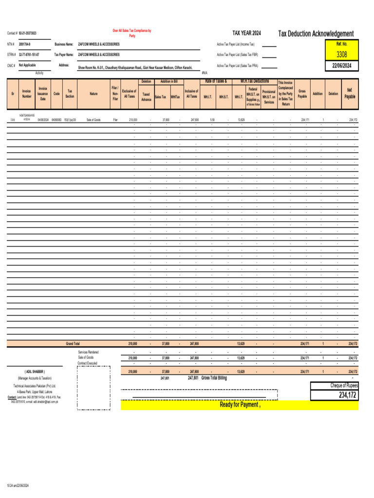 012-18-TYR-2024-KO-June24-3308-ZAFCOM WHEELS & ACC | PDF | Taxes | Taxation