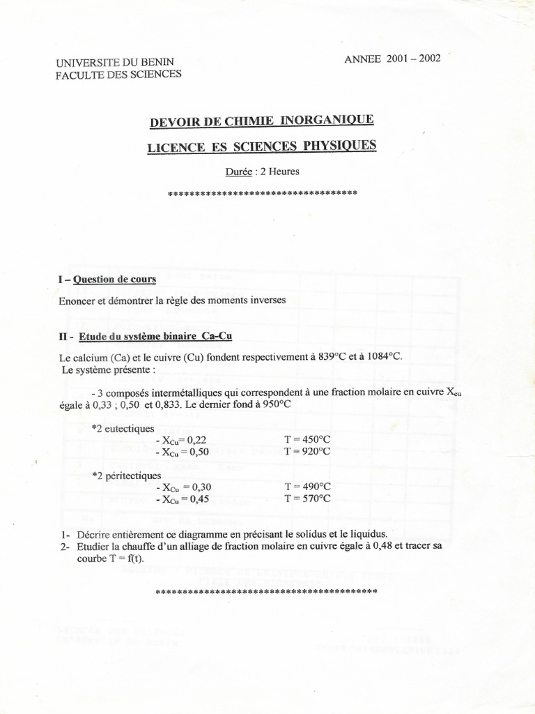 Chimie Inorganique | PDF
